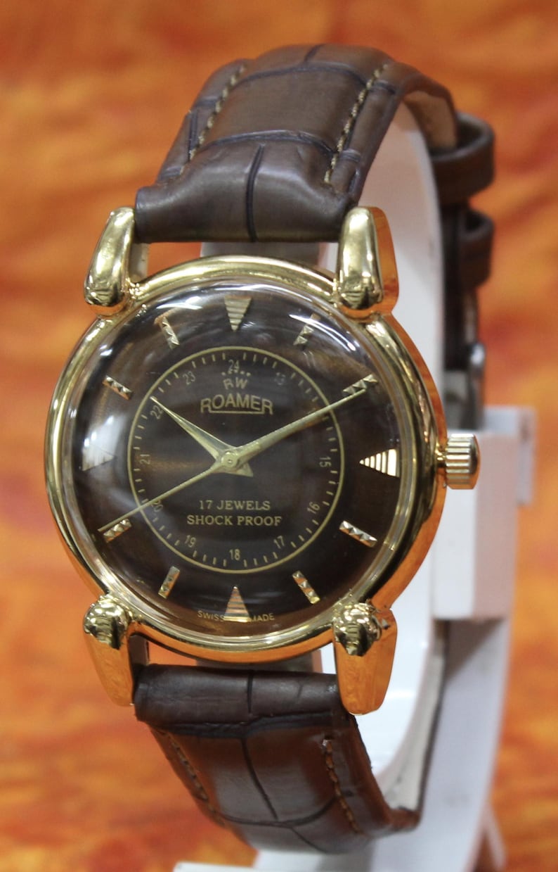 Antique Vintage Roamer 1980s Swiss Made Watch FHF ST96 17 Jewels ...