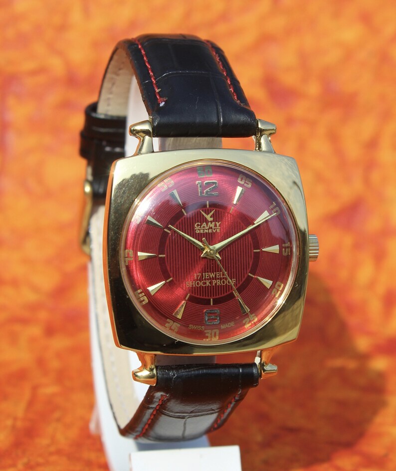 Antique Vintage Camy Geneva 1980s Swiss Made Watch FHF ST96 17 Jewels ...