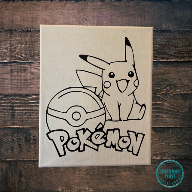 Pokémon Pikachu Paintable Canvas Sip & Paint Character - Etsy Polska
