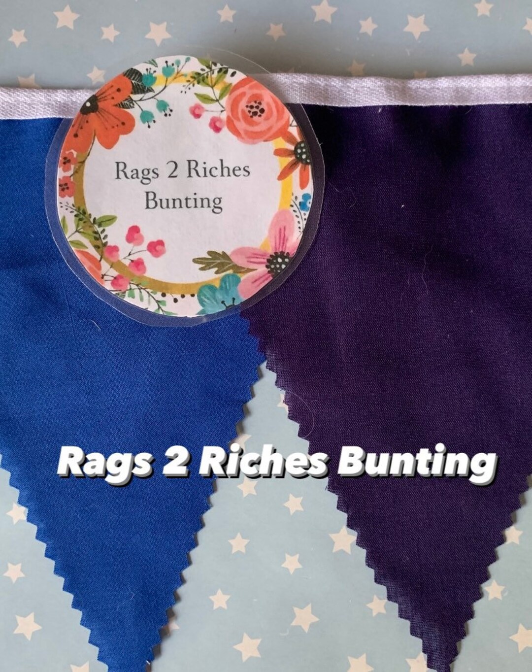 Banderines azules y morados por metro. Ideal para bodas - Etsy España