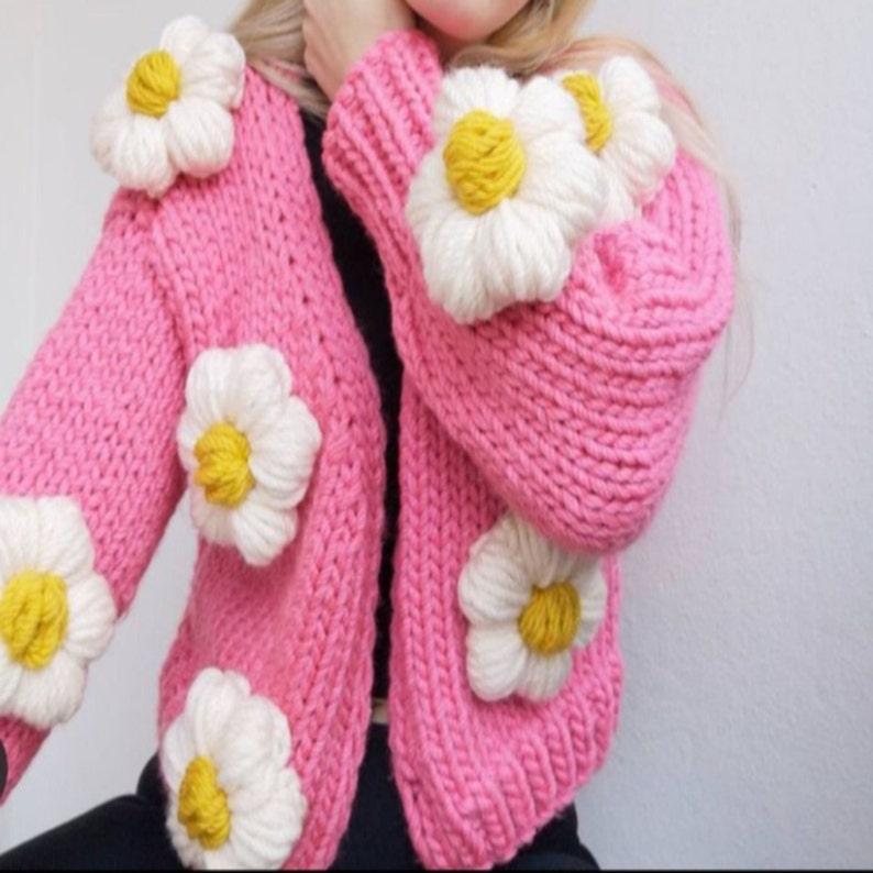 Flower Embroidered Cardigan,balloon Sleeve Jacket,handmade Crop ...