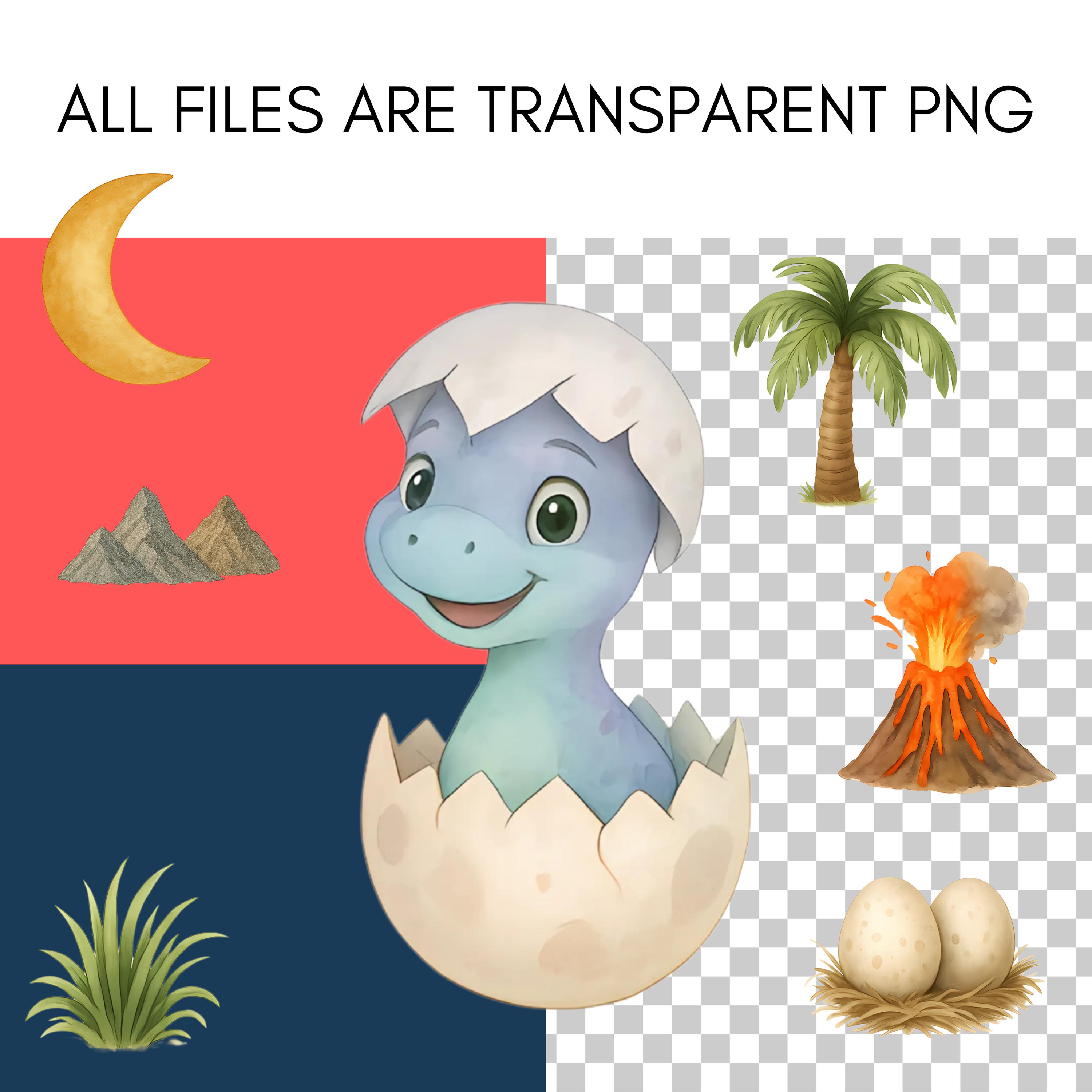 Watercolor Dinosaur Clipart Bundle: 120+ Prehistoric Pngs (commercial ...