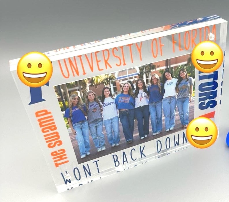 Personalized College Picture Frame, Sorority Gift, Graduation Gift - Etsy
