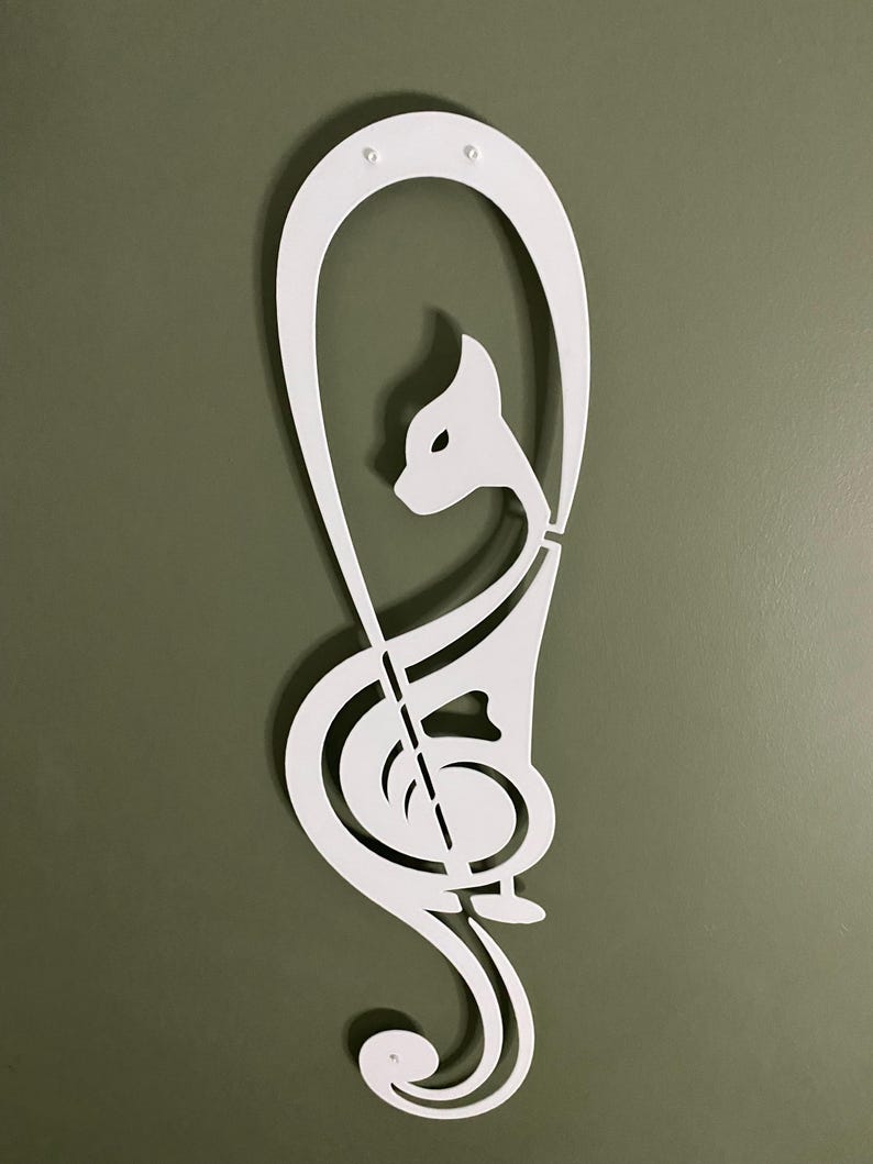 G Clef Cat Wall Decor, Front Porch Decor, Music Wall Decor, Outdoor ...