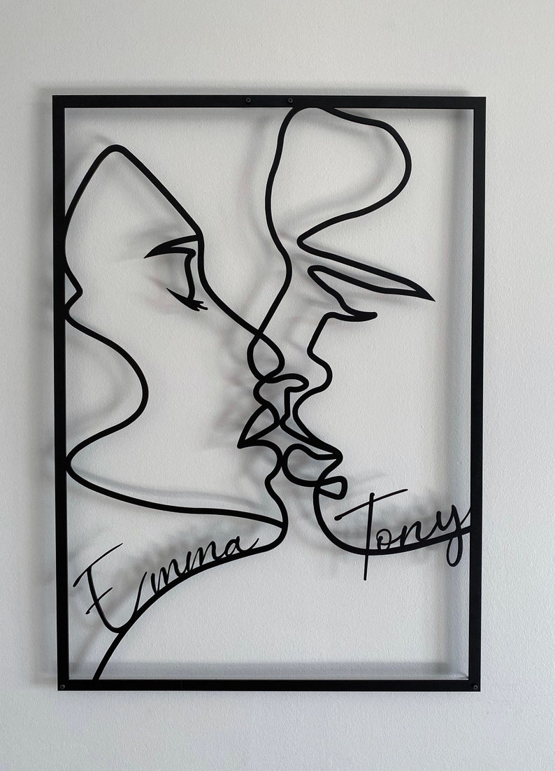 Metal Personalized Couple Name Sign, Custom Metal Wall Sign ...