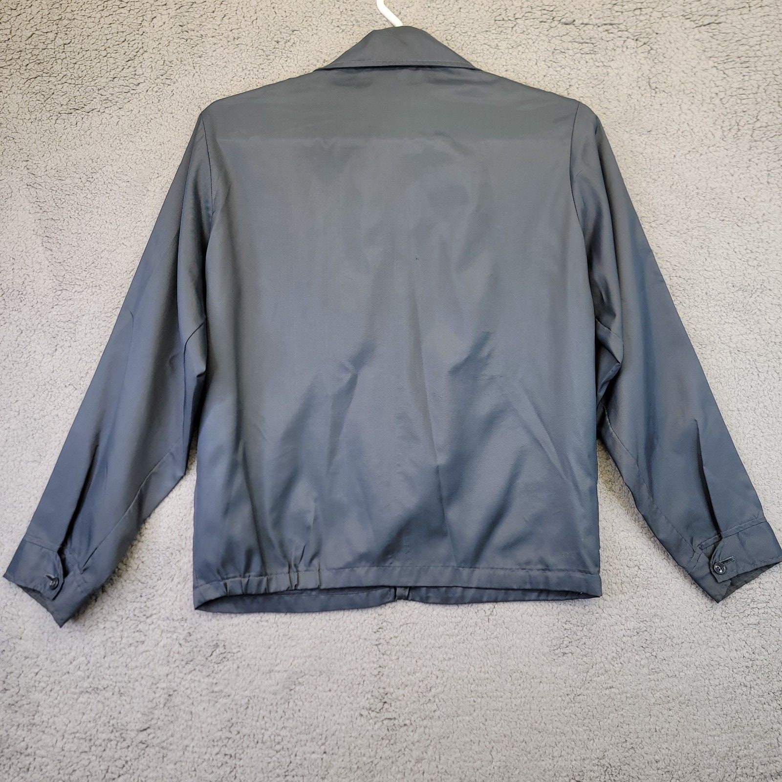 Vintage USPS Post Office Jacket Mens Medium Gray Long Sleeve Full Zip ...