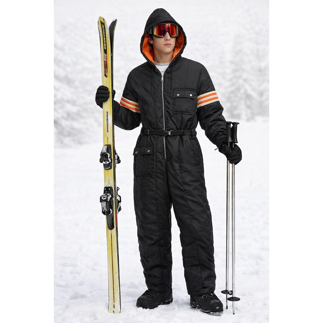 Vintage Jcpenney Towncraft Snow Suit Boys 20 Black Ski Retro Winter 90s ...