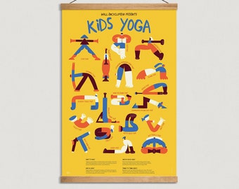 Kids Desk Yoga and Stretches Poster Printable Educational Poster for ...