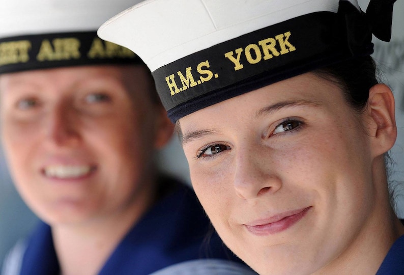 HMS Eagle Woven Royal Navy Cap Tally Band | Black and Gold Genuine ...