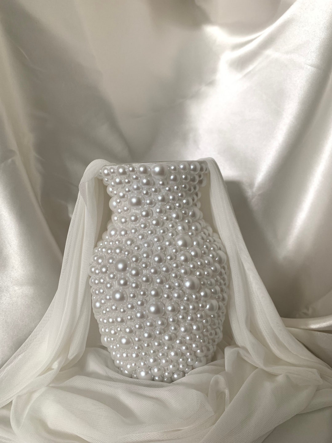 Wedding Table Pearl Centerpiece Pearl Vase Table Decor Party - Etsy
