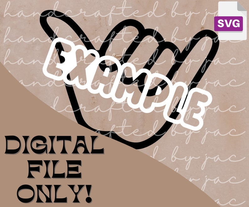 Shaka Surfer Beach SVG Digital File | Personalized Surfer-inspired ...