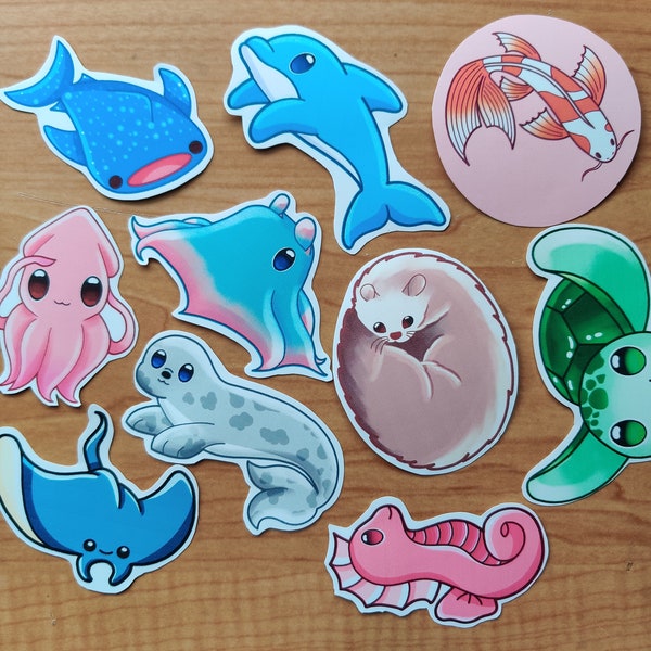 Animal Vinyl Sticker - Etsy