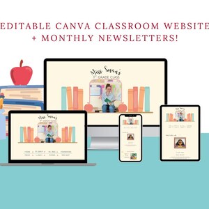 Editable Canva Classroom Website | Student of the Month, Jobs, News ...