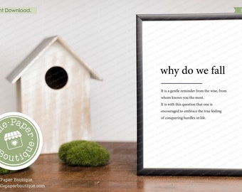 Why Do We Fall Art - Etsy