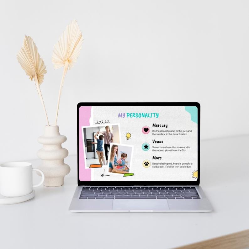 All About Me Presentation Bundle Powerpoint Templates, Canva Templates ...