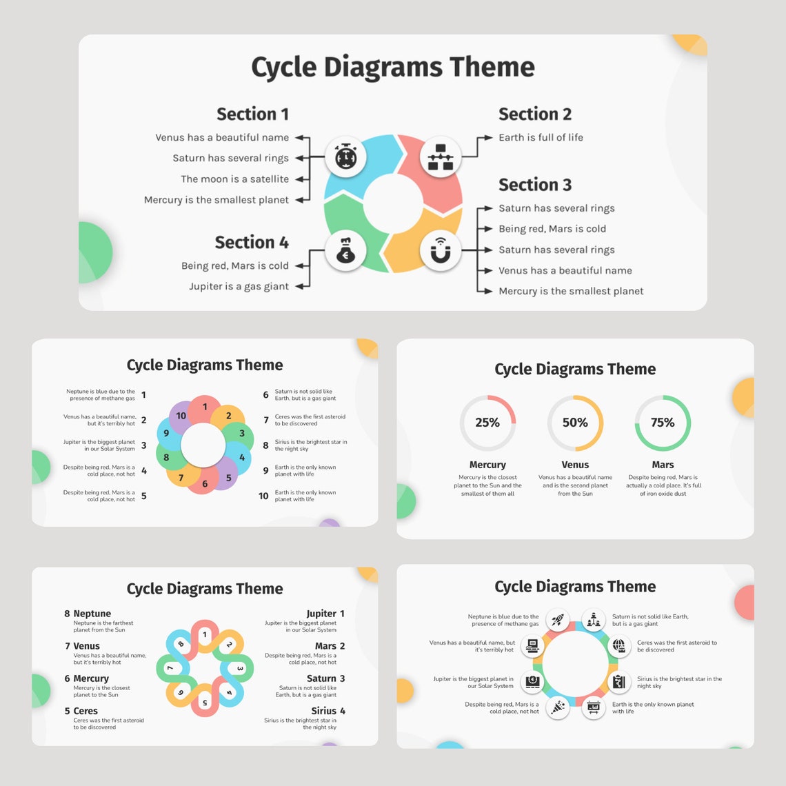 Professional Cycle Diagrams Powerpoint Template for Company Profile ...