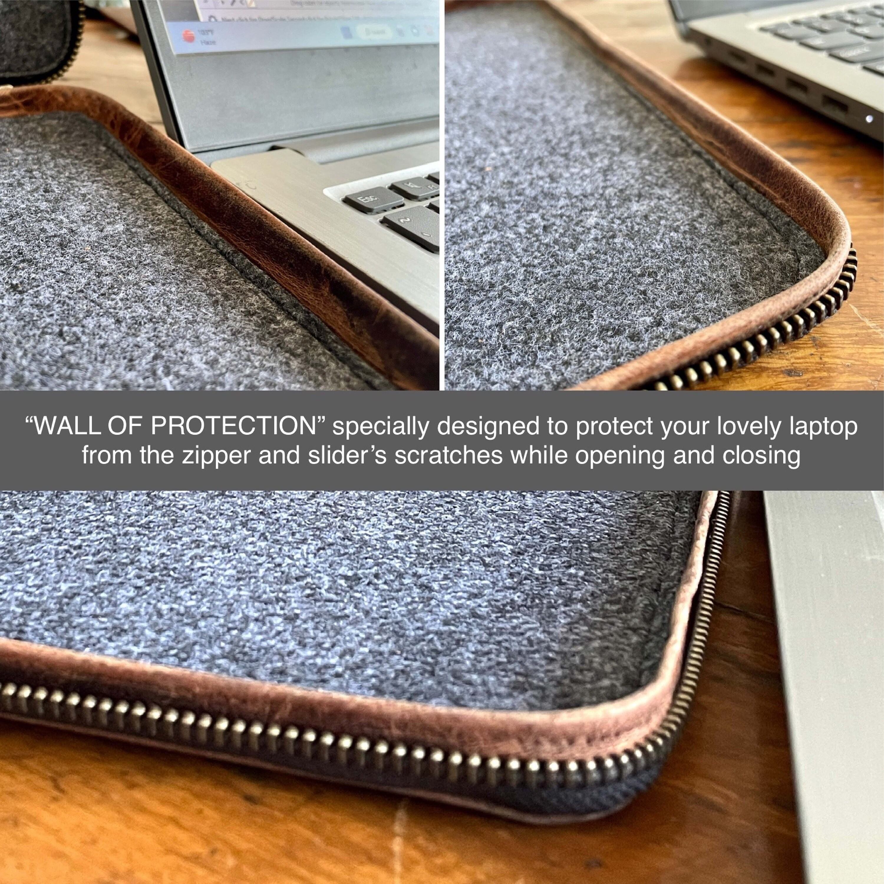 Laptop Sleeve | Premium Leather Laptop Sleeve | Macbook,hp,dell,msi and ...