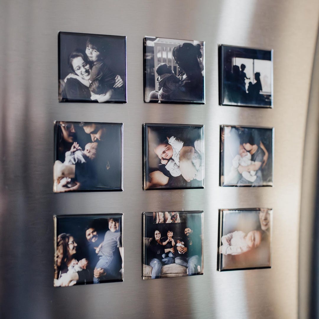 Personalized Gift, 9 Custom Photo Magnets 2x2, Custom Fridge Magnets ...