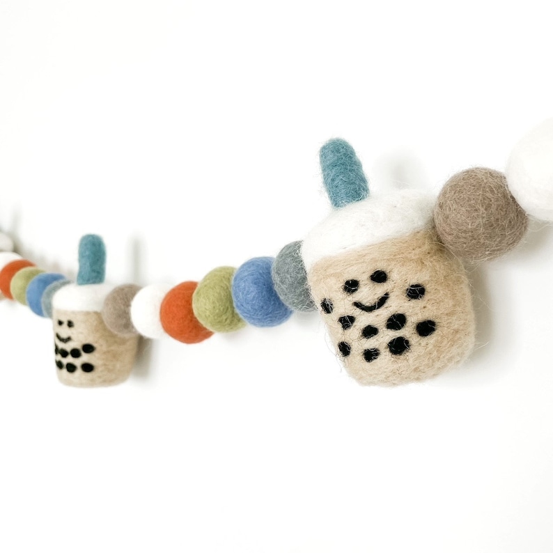 Boba Tea Garland, Bubble Tea Party Decor, Boba Tea Baby Shower, Boba ...