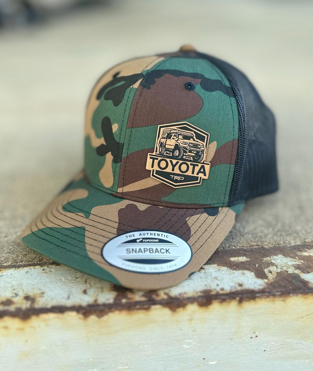 Toyota Tacoma TRD Retro Trucker Hat Leather Patch - Etsy