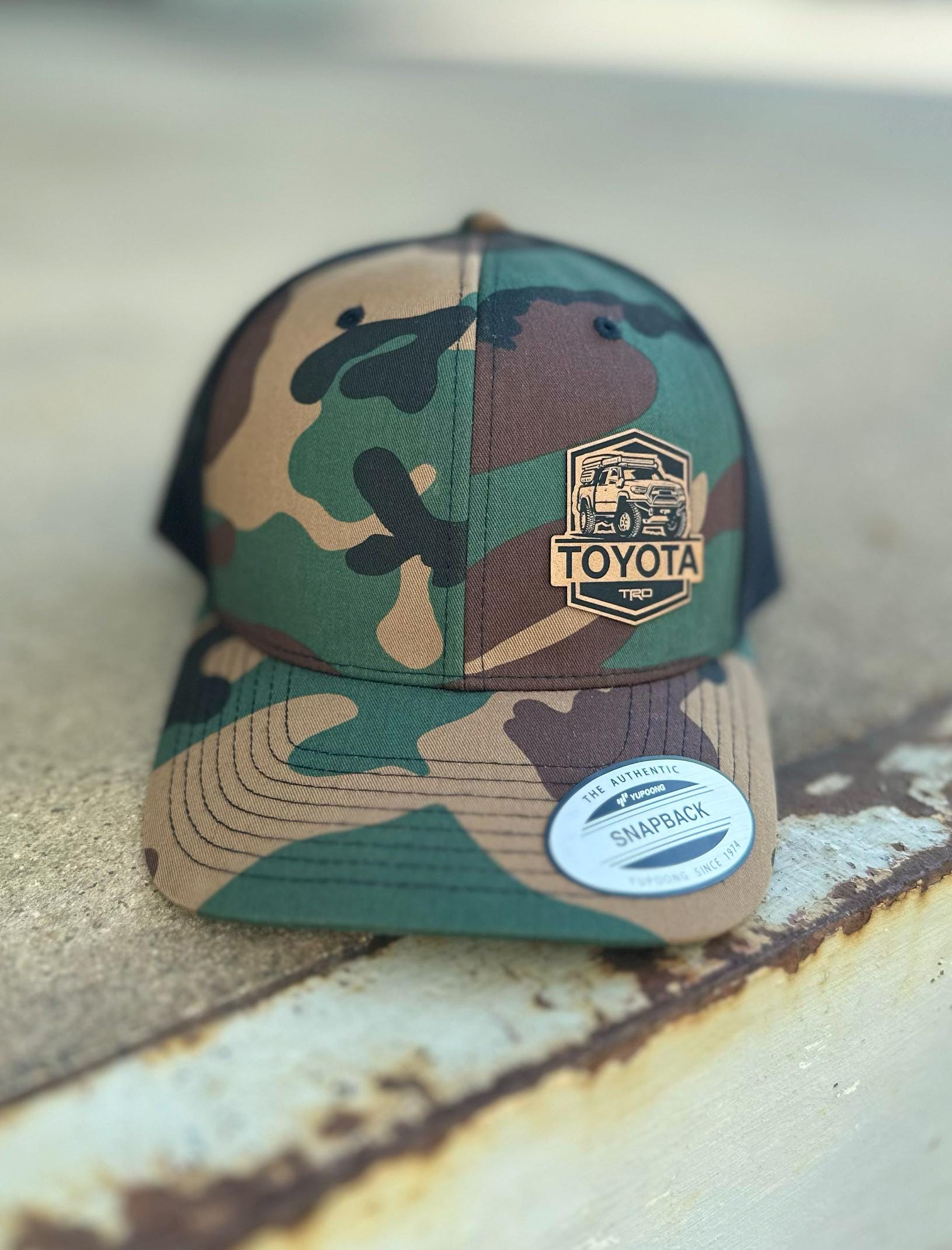 Toyota Tacoma TRD Retro Trucker Hat Leather Patch - Etsy