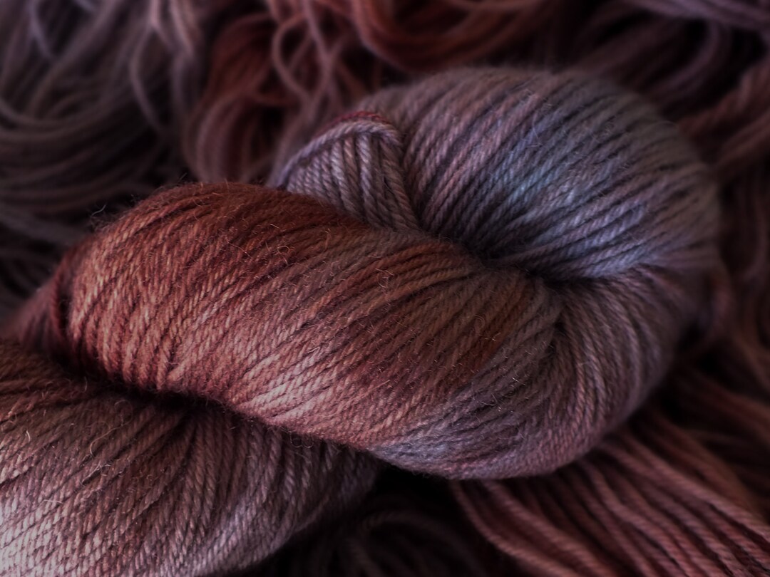 Hand Dyed Sport Weight Peruvian Wool Yarn in Elderberry - Etsy