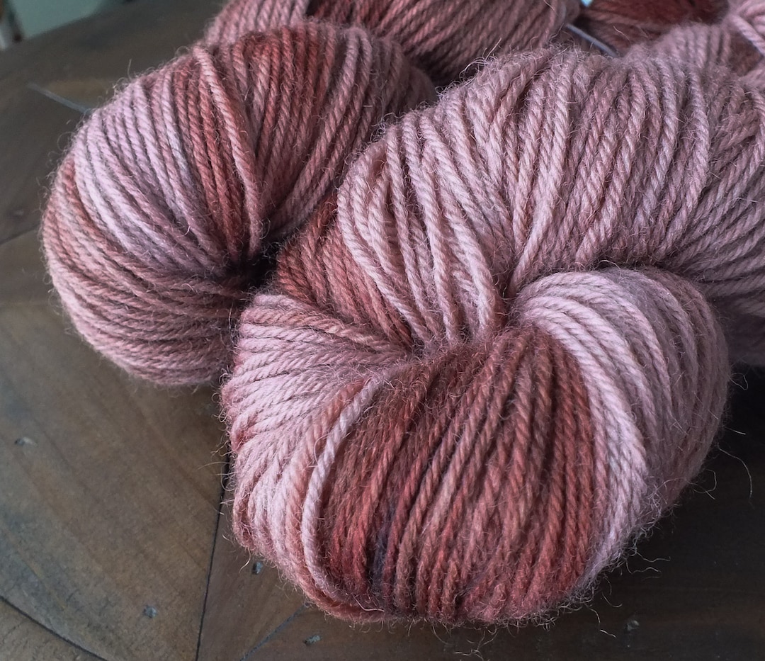 Hand Dyed Sport Weight Peruvian Wool Yarn in Dusty Rose - Etsy