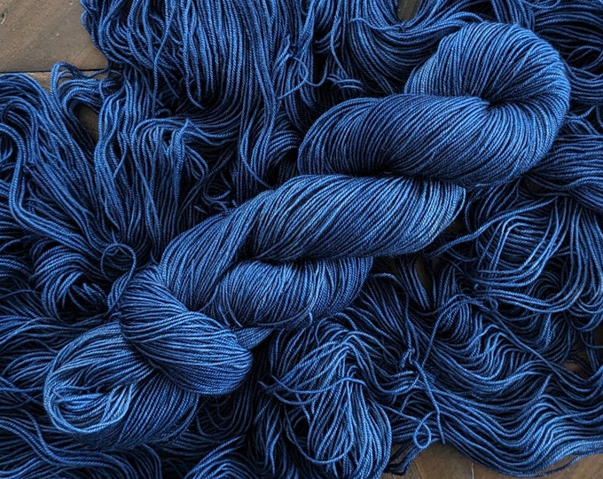 Yak and Merino Fingering Weight Yarn in Deep Blue, Yak and Merino Sock ...