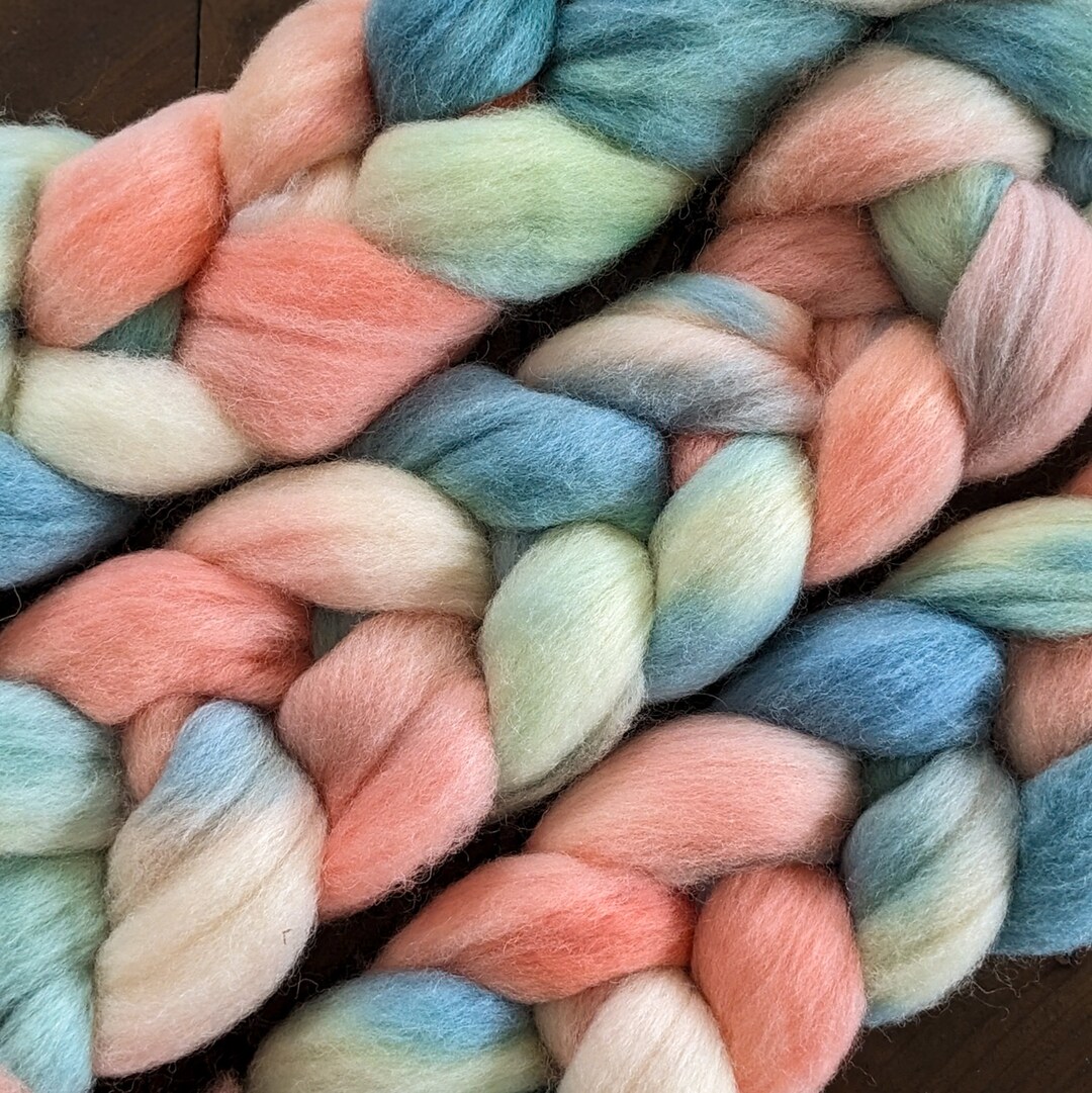 Corriedale Combed Top in Peach Breeze, Corriedale Wool, Corriedale ...