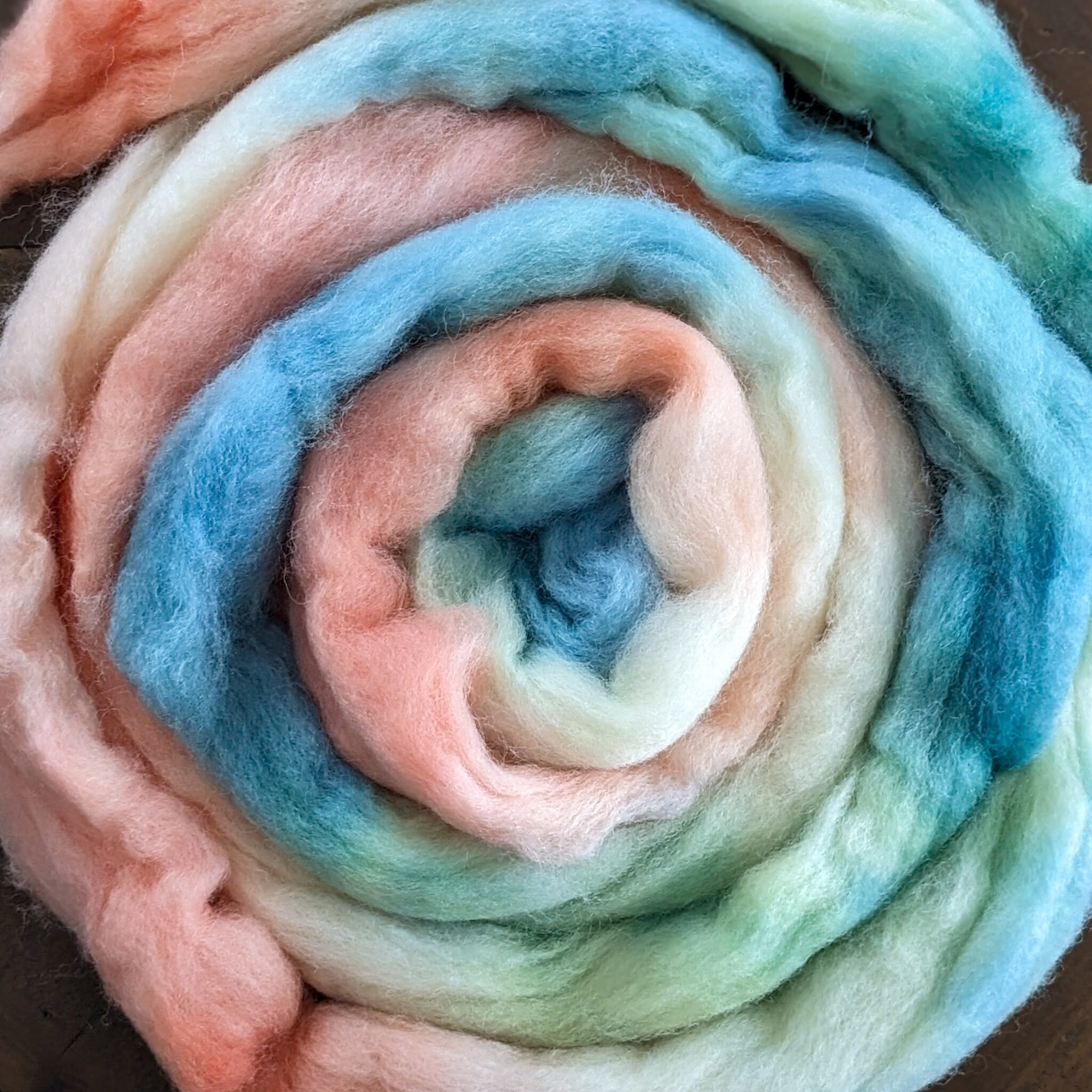 Corriedale Combed Top in Peach Breeze, Corriedale Wool, Corriedale ...