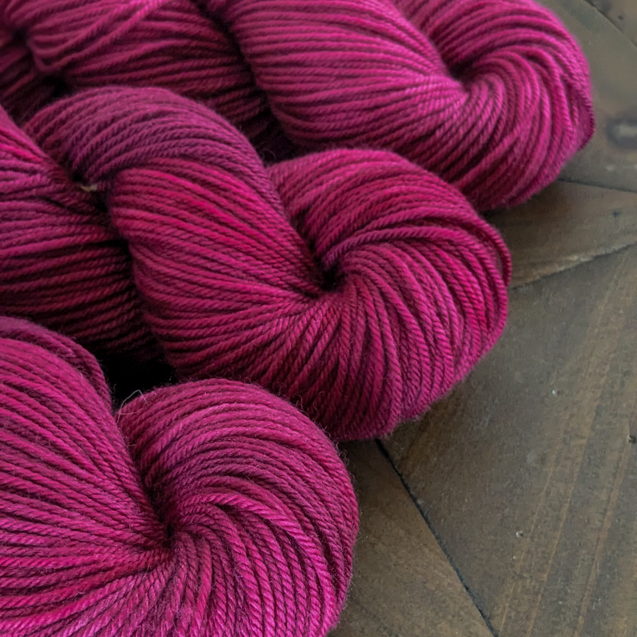 Merino DK Yarn in Berry, Hand Dyed Yarn, Superwash DK Weight Yarn ...