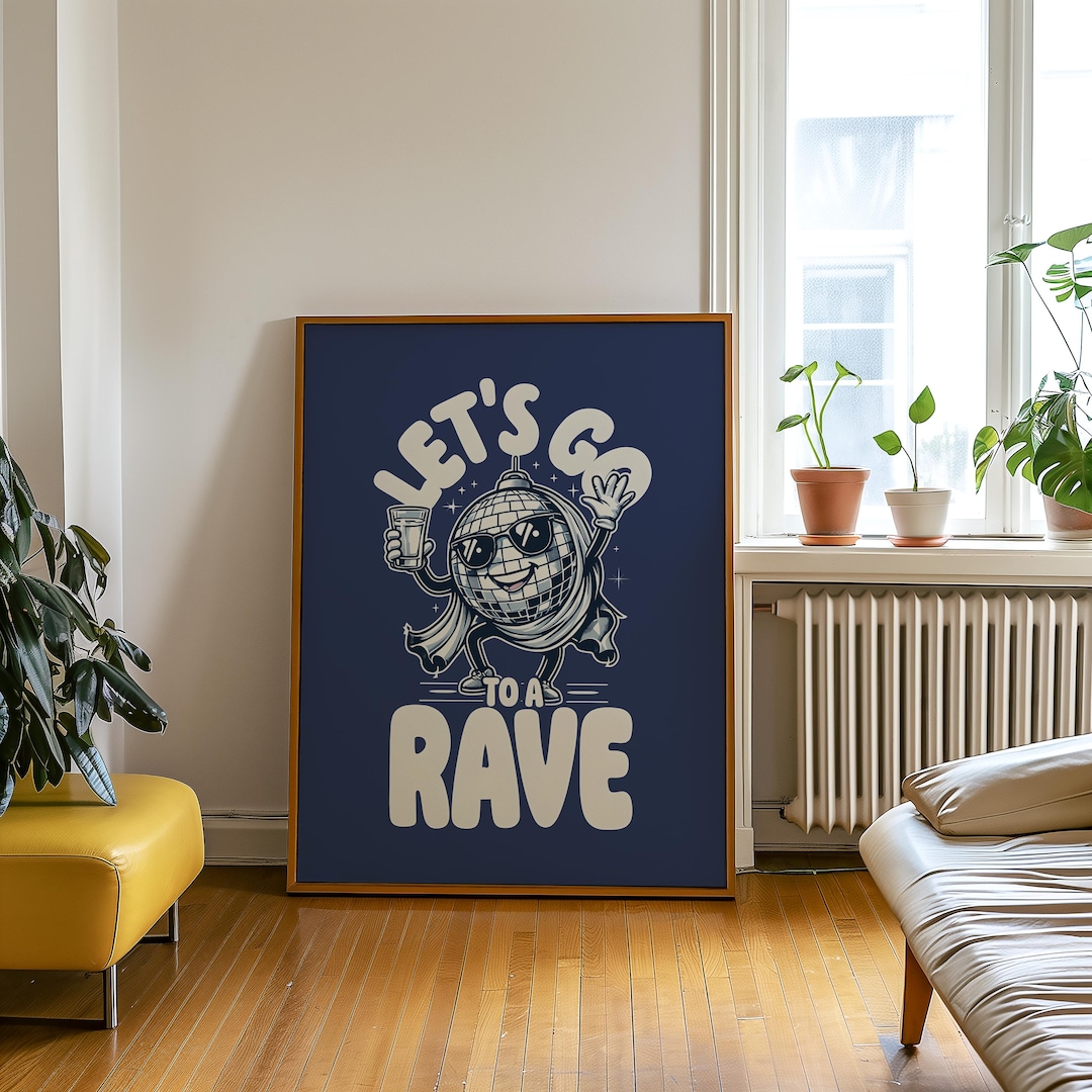 Disco Rave Poster Rave Wall Art Rave Accessories DJ Gift Rave Gift EDM ...