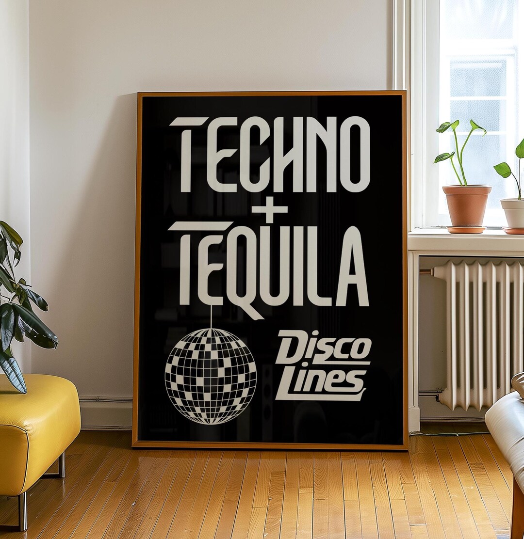 Techno and Tequila Poster - Etsy