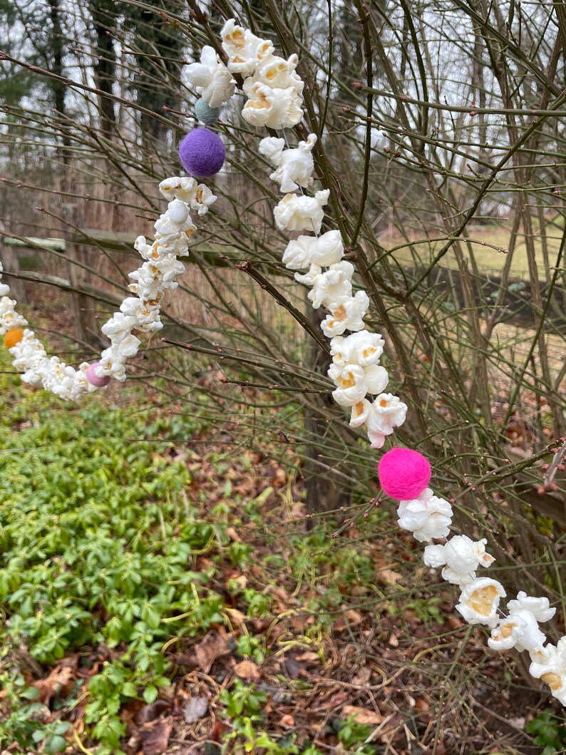 Hand Strung Popcorn Garland Strand for Birds Edible Garland for ...