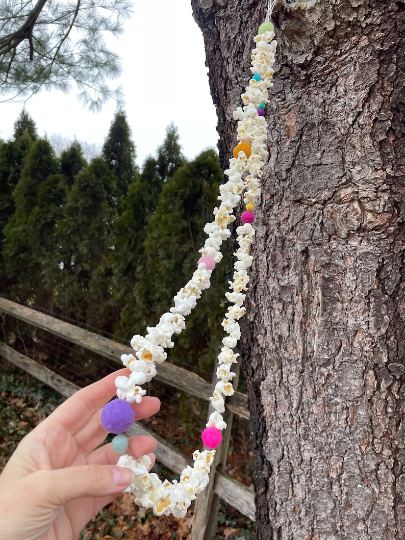 Hand Strung Popcorn Garland Strand for Birds Edible Garland - Etsy