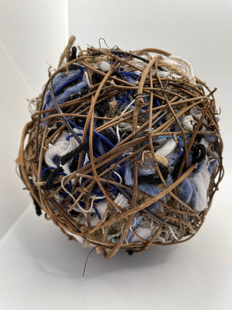 Yarny Nesting Ball for Birds Wool Grapevine Bird Watching - Etsy