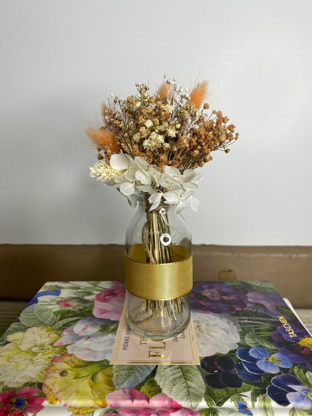 Mini Bouquet of Hydrangeas Gypsophila and Bloom Broom With - Etsy