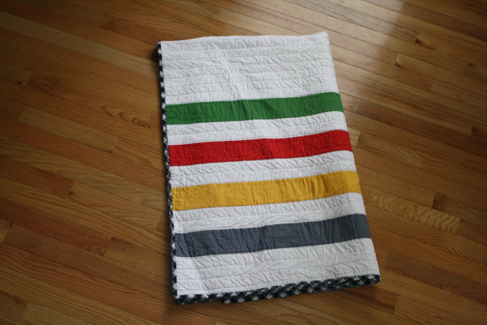 Primary Colors Stripes Quilt - Etsy