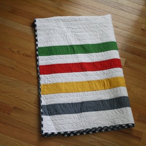 Primary Colors Stripes Quilt - Etsy