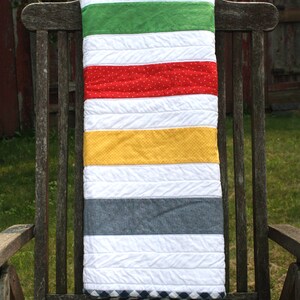 Primary Colors Stripes Quilt - Etsy