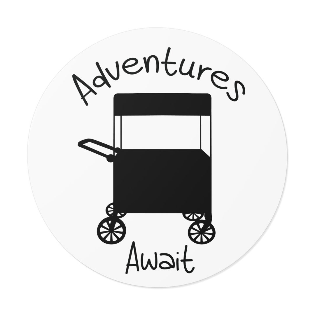 Round Wagon Sticker - Etsy