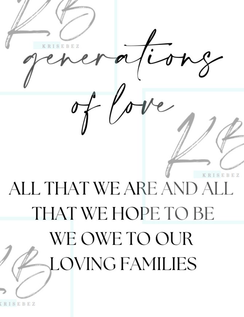 Generations of Love SVG & PDF, All That We Are SVG, Wedding Sign - Etsy ...