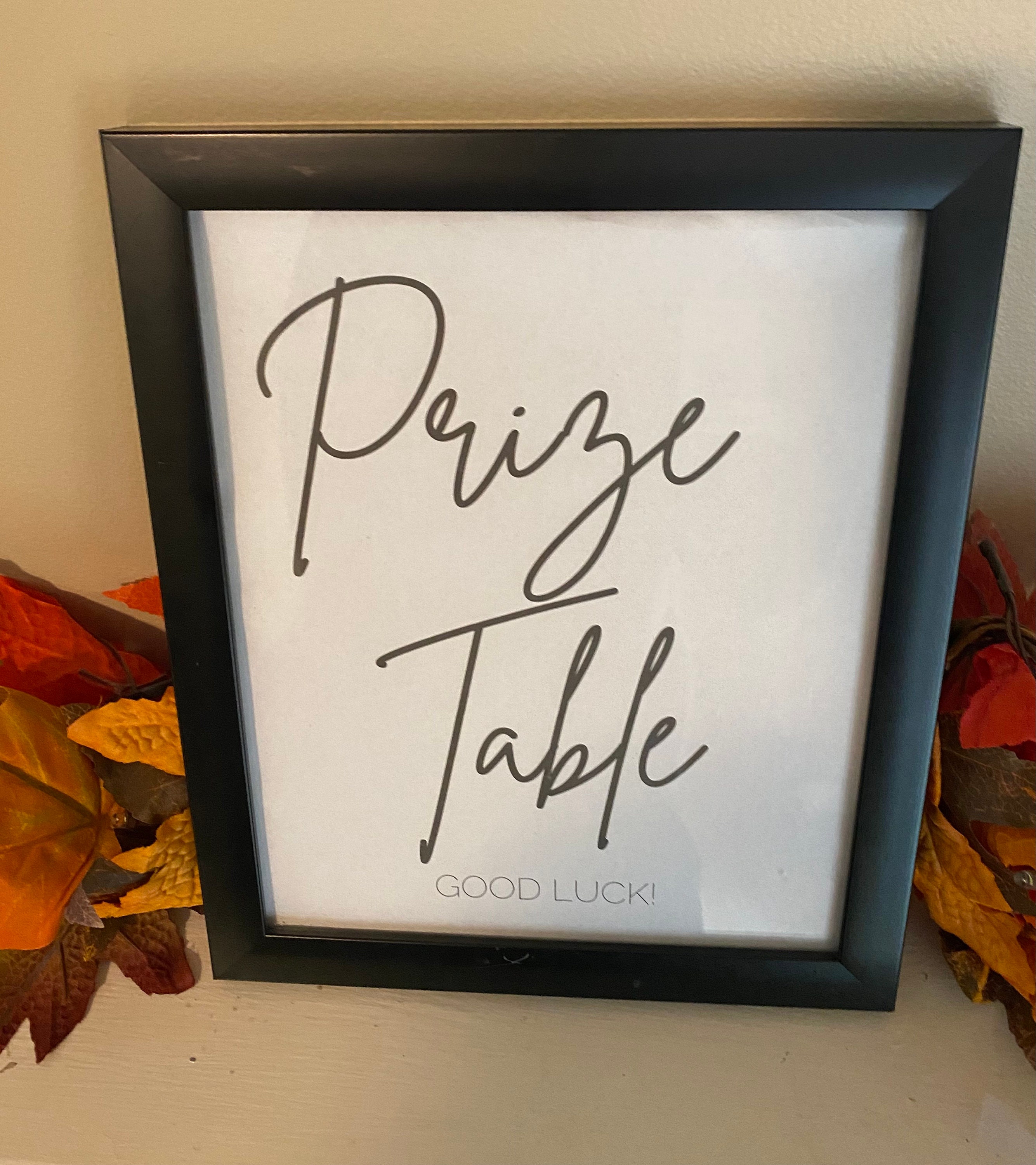 Prize Table Sign | Etsy