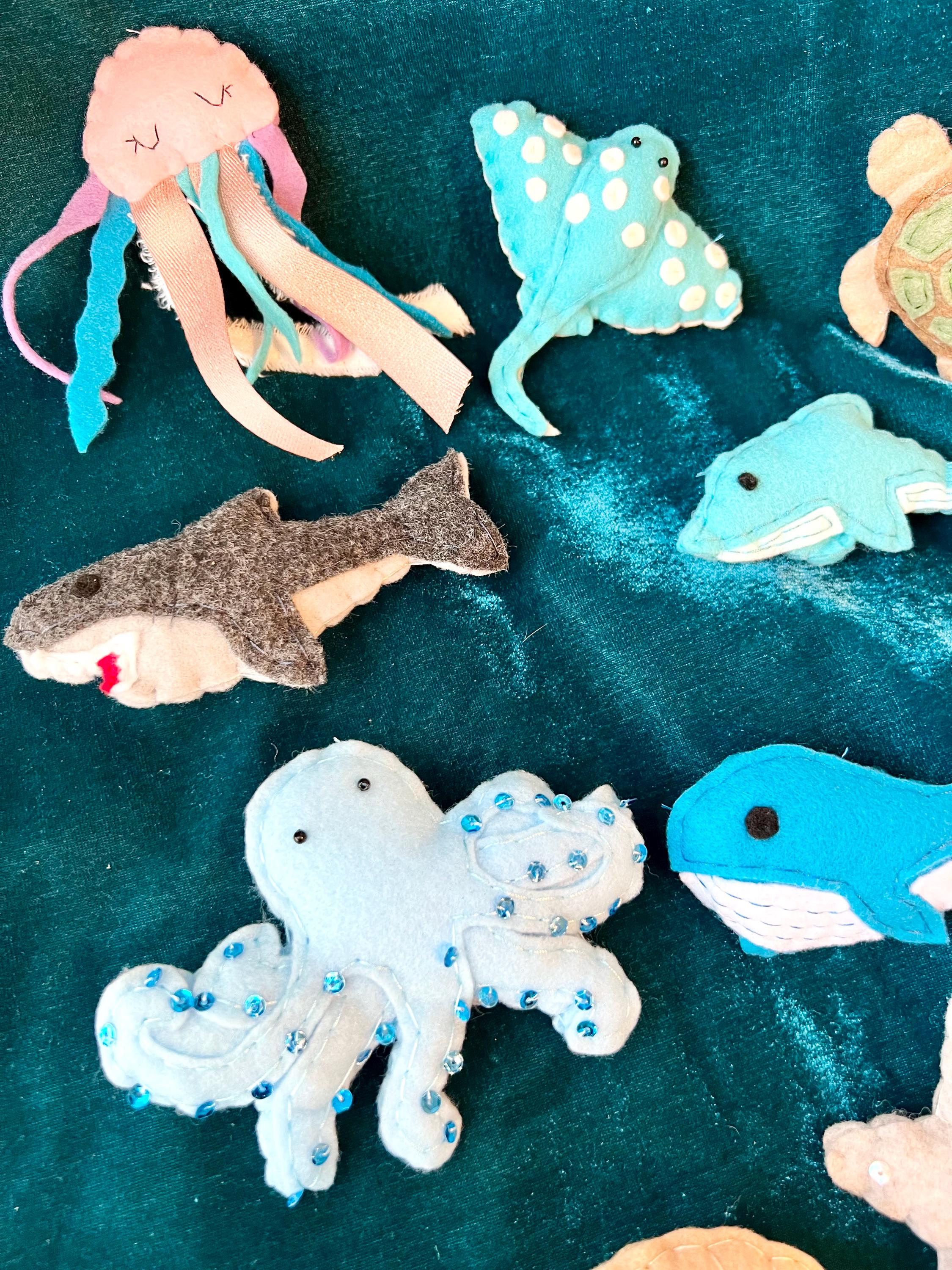 Feltie Ocean Creatures, Ocean Animals, Felting, Homeschool ALL SALES ...