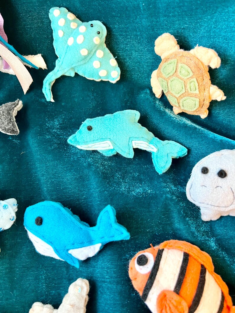 Feltie Ocean Creatures, Ocean Animals, Felting, Homeschool ALL SALES ...