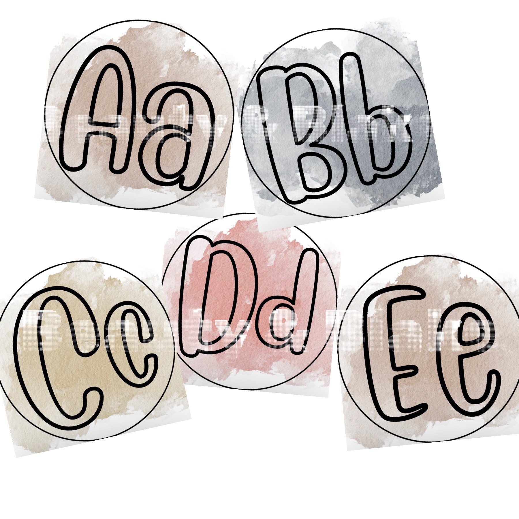 Alphabet Circles Alphabet Banner Homeschool Classroom Decor - Etsy