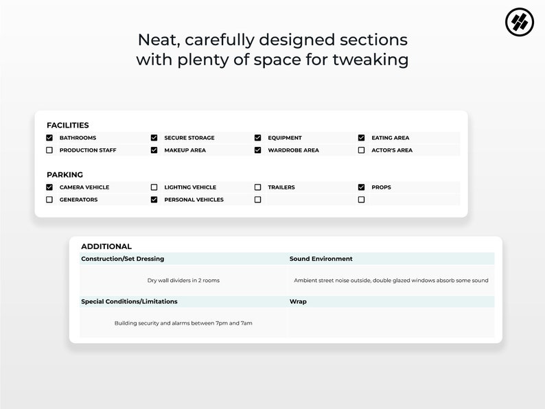 Location Scout Report Template for Filmmakers | Google Sheets - Etsy