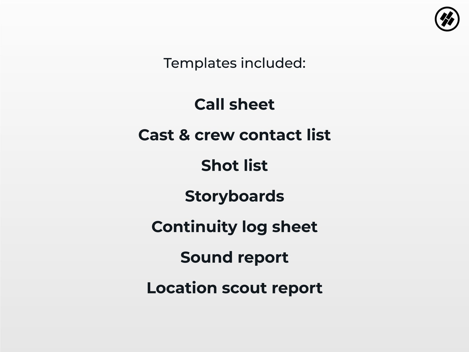 Complete Production Template Kit for Filmmakers Google - Etsy