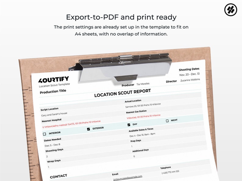 Location Scout Report Template for Filmmakers | Google Sheets - Etsy