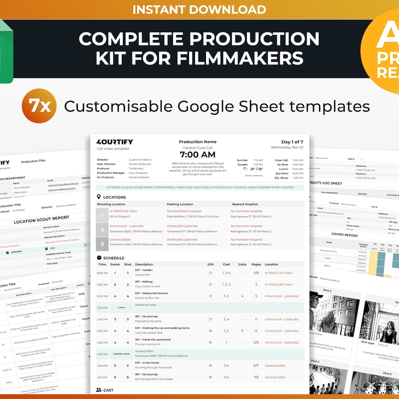 Pre Production Template - Etsy